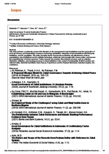 Zakat governance towards sustainable finance - IIUM Repository (IRep)